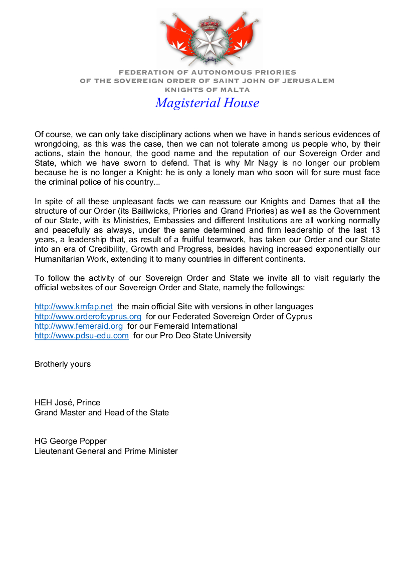 Sovereign Order of Saint John of Jerusalem